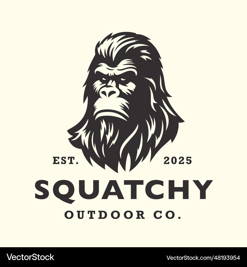 Sasquatch Logo - Bigfoot Icon Royalty Free Vector Image
