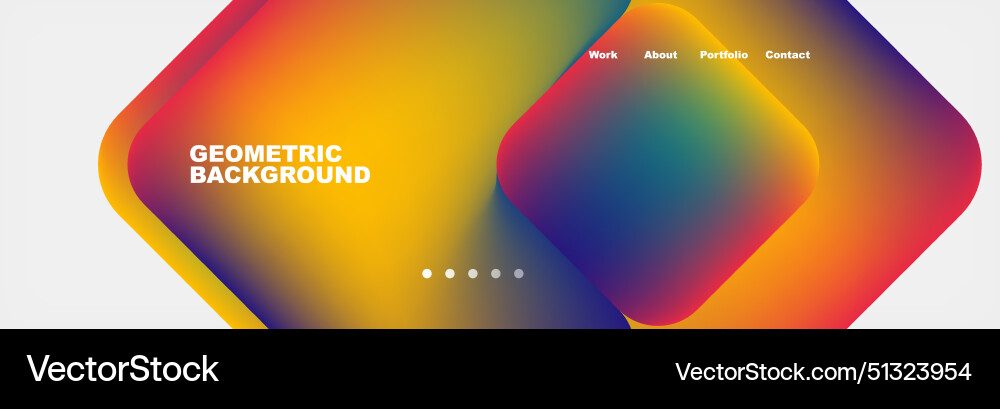 Square internet web page design template Vector Image