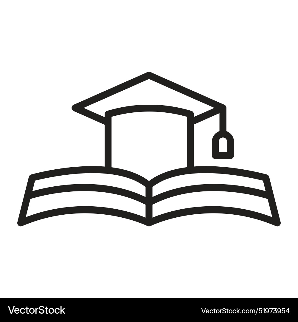 Study icon in thin line style graphic design Vector Image