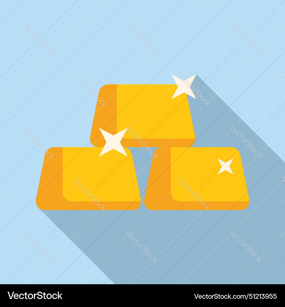 Banking gold bars icon flat loan money Royalty Free Vector