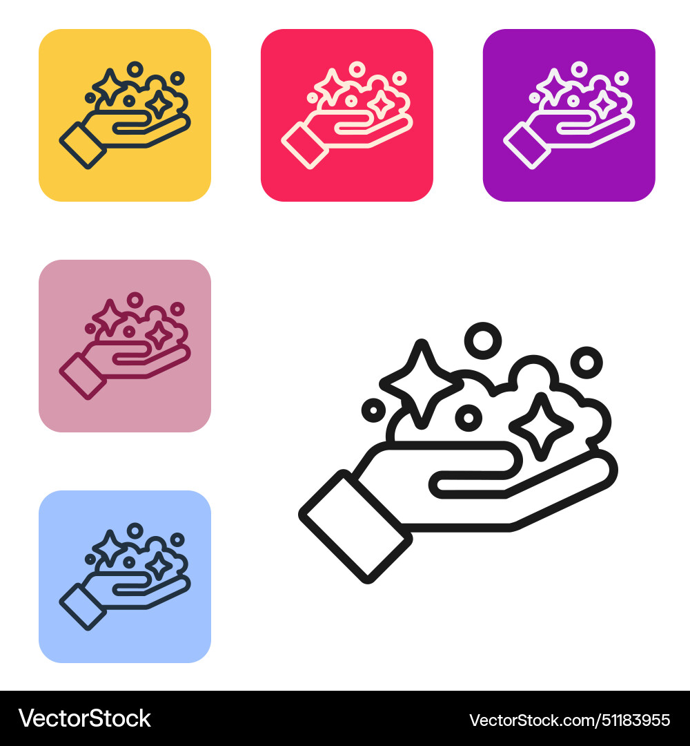 Black line gold mine icon isolated on white Vector Image