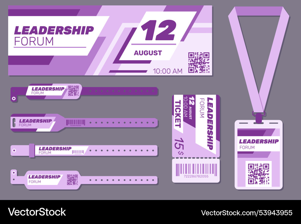 Event access plastic bracelets control events Vector Image