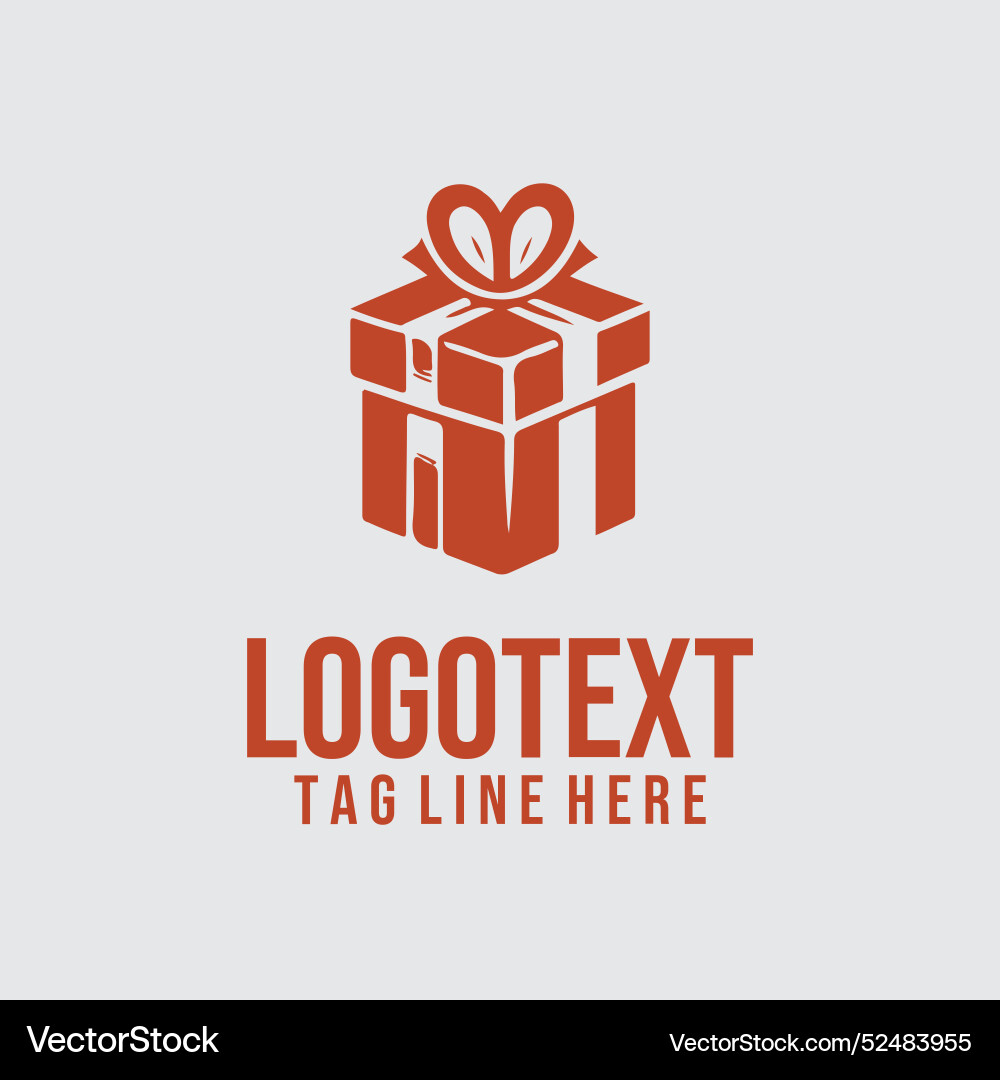 Gift box logo Royalty Free Vector Image - VectorStock