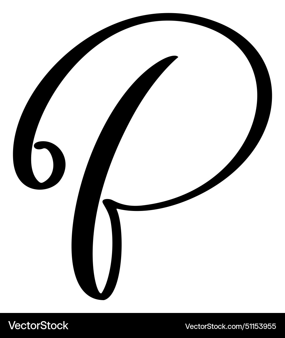 Hand drawn calligraphy letter b script Royalty Free Vector