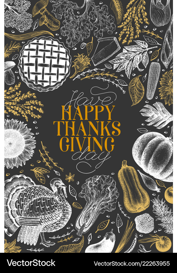Happy thanksgiving day design template Royalty Free Vector