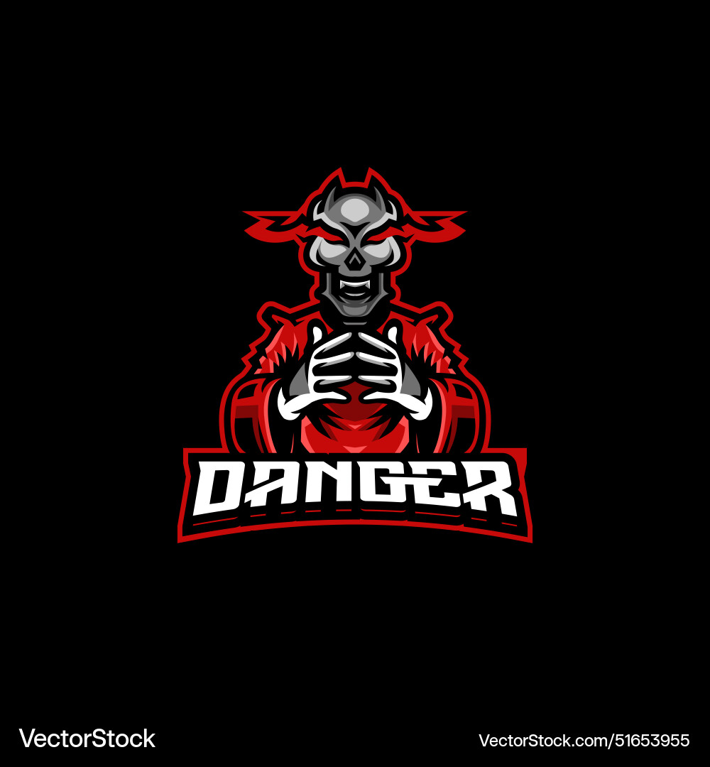 Horror gaming mascot logo Royalty Free Vector Image