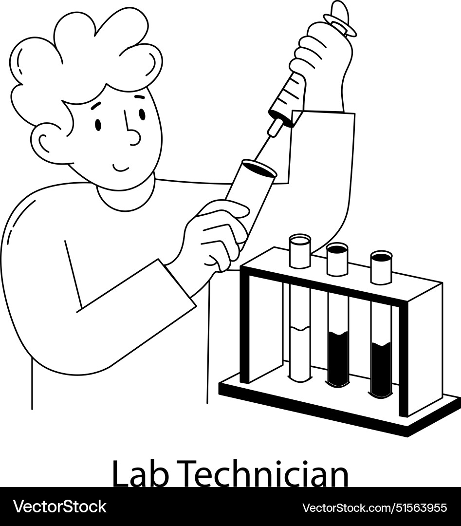 Lab technician Royalty Free Vector Image - VectorStock