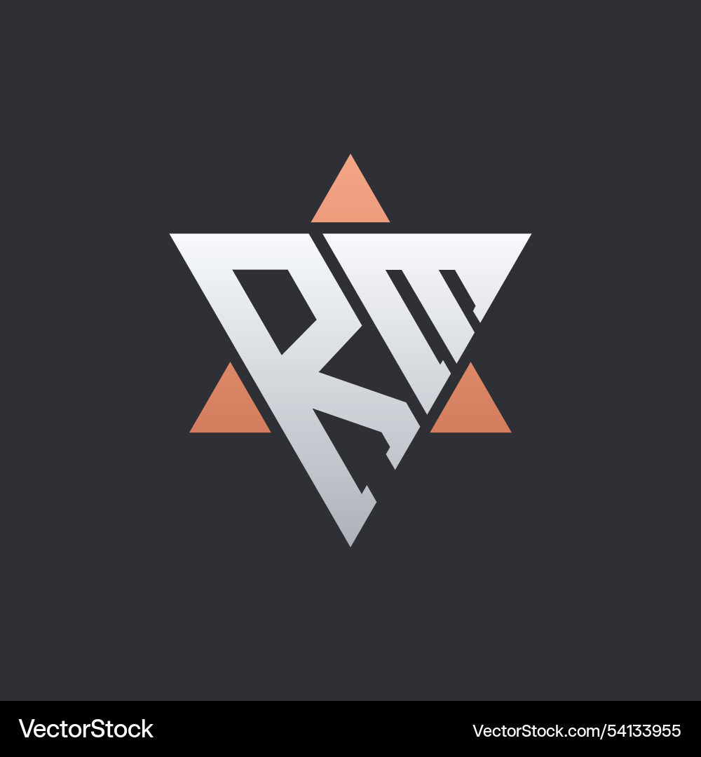 Modern rm letter logo design with geometric Vector Image