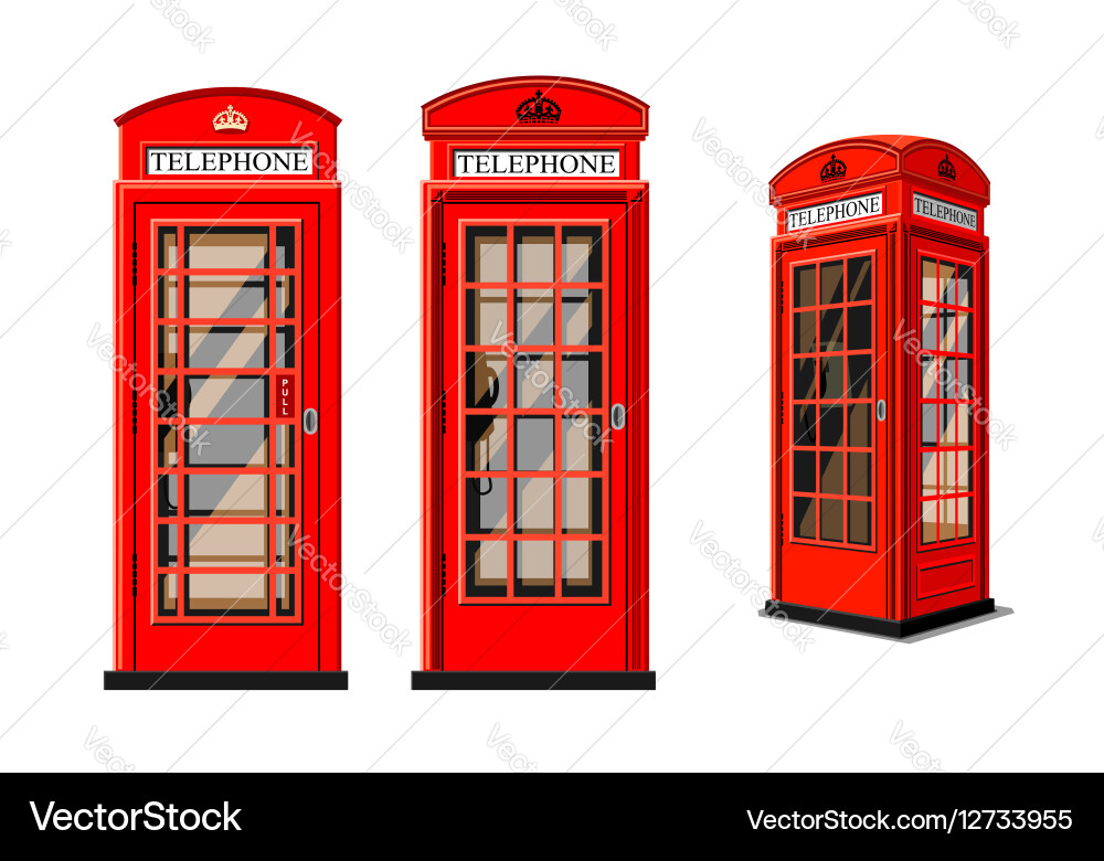 Phone box in london Royalty Free Vector Image - VectorStock