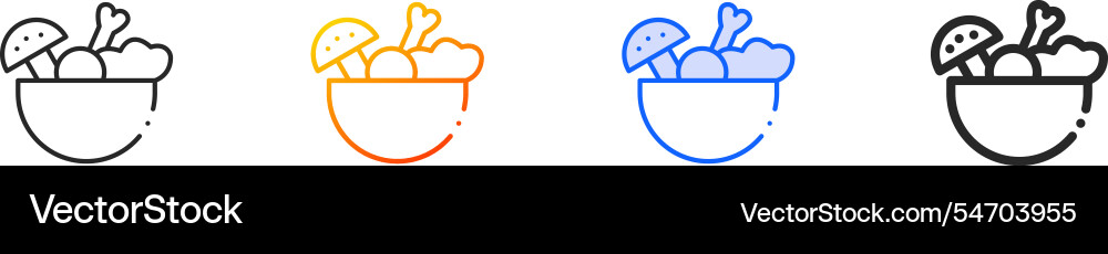 Poison iconthin linear gradient blue stroke Vector Image