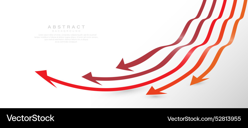 Red arrows growth financial uptrend chart Vector Image