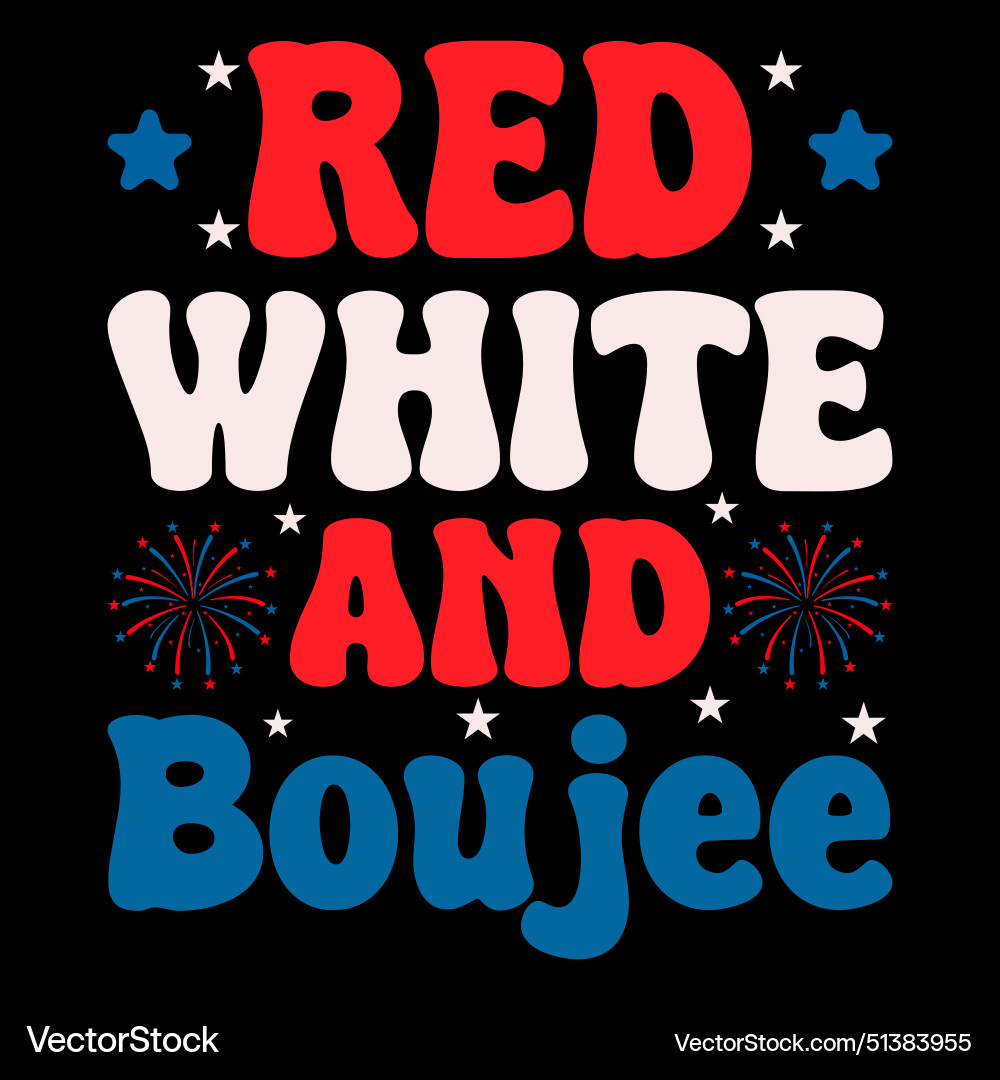 Red-white-and-boujee-t-shirt-design-47 Royalty Free Vector