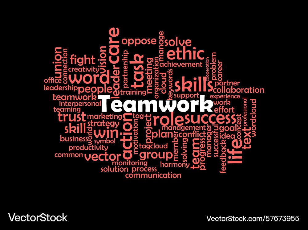 Word cloud template design on black background Vector Image