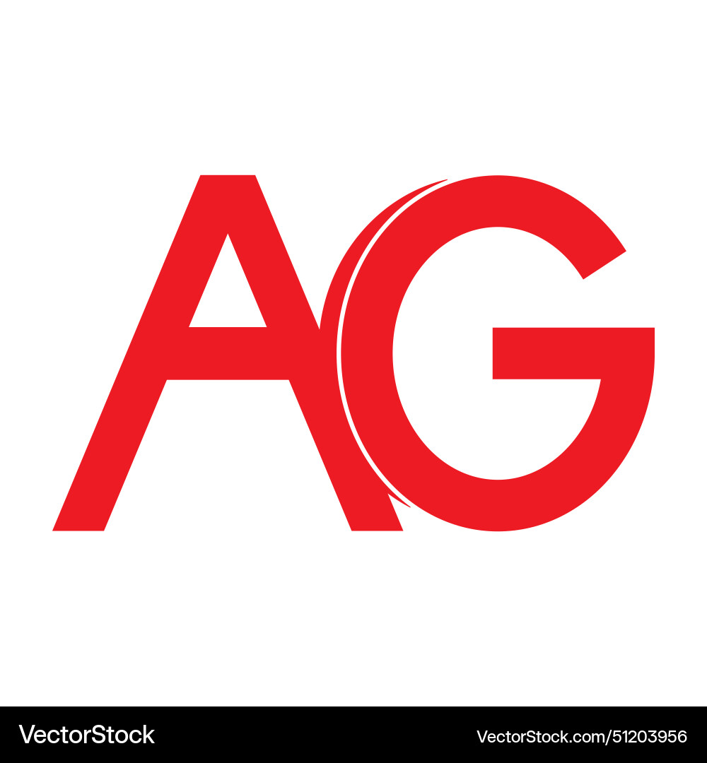 Ag letter logo Royalty Free Vector Image - VectorStock
