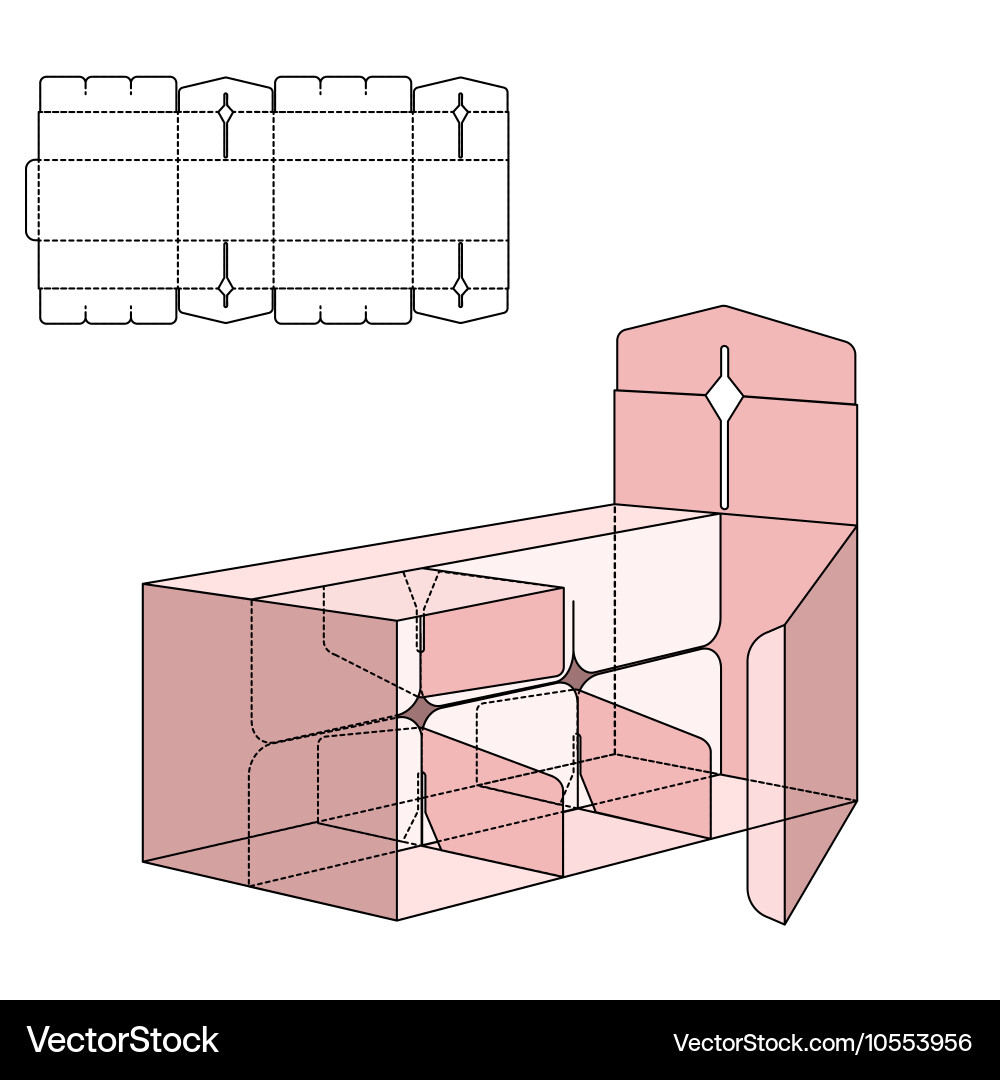 Beer diecut box Royalty Free Vector Image - VectorStock