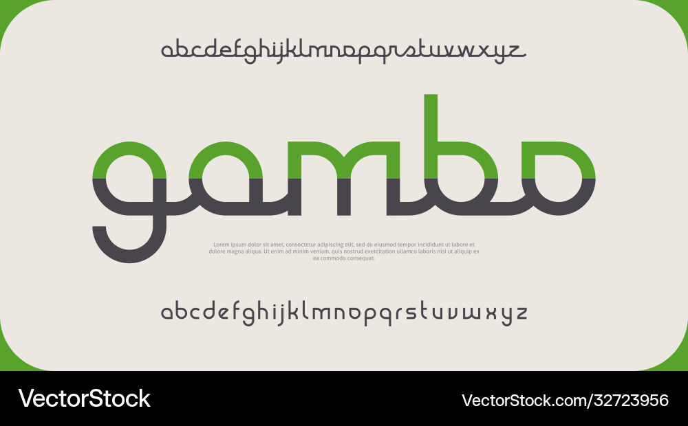 Elegant minimal font modern typeface Royalty Free Vector
