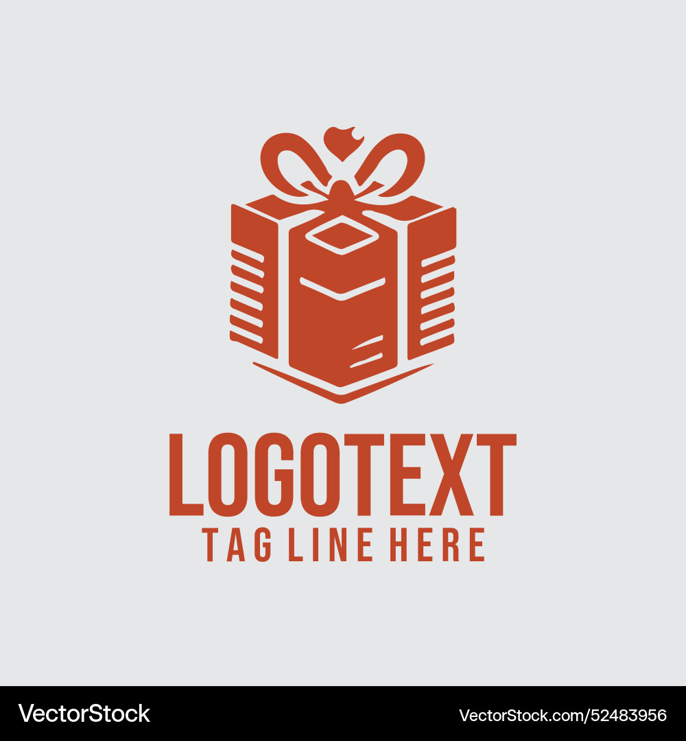 Gift box logo Royalty Free Vector Image - VectorStock