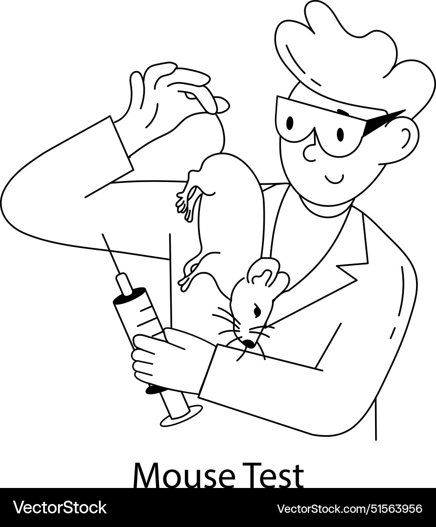 Mouse test Royalty Free Vector Image - VectorStock