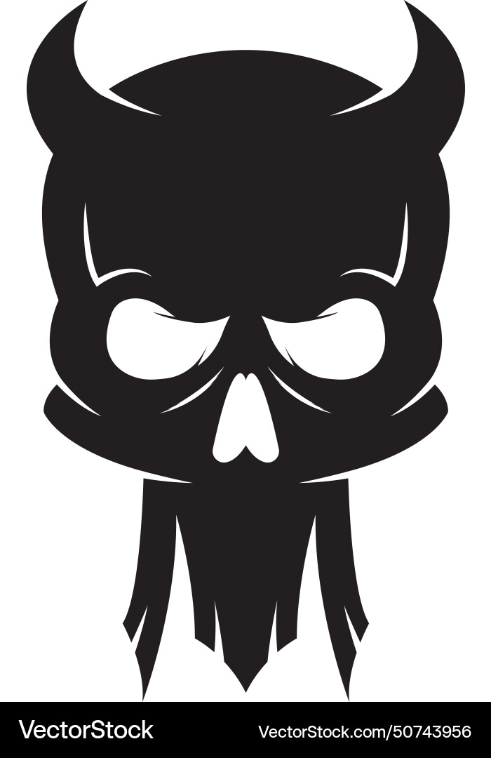 Skull devil logo Royalty Free Vector Image - VectorStock