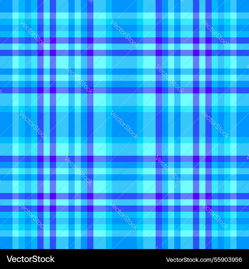 Vibrant blue plaid pattern perfect for textile Vector Image
