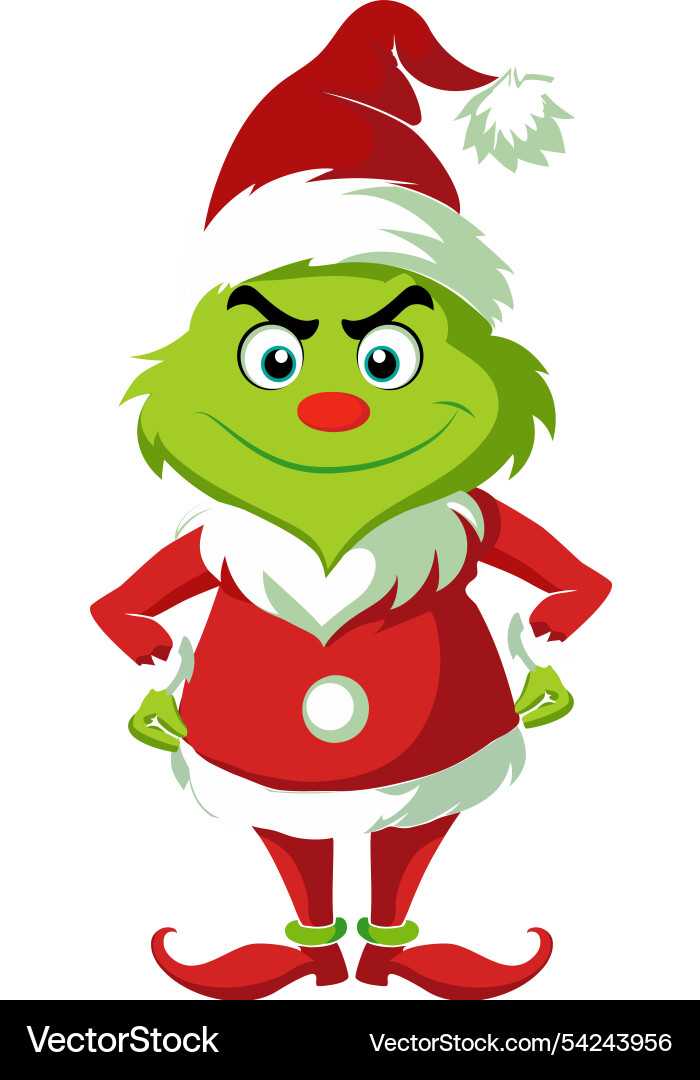 Waiting for christmas with the grinch Royalty Free Vector