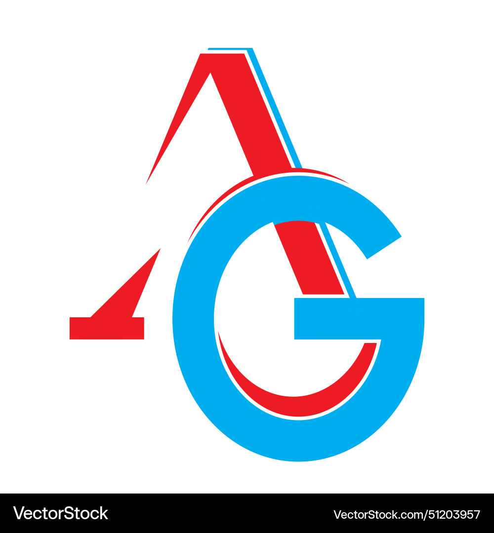 Ag letter logo Royalty Free Vector Image - VectorStock
