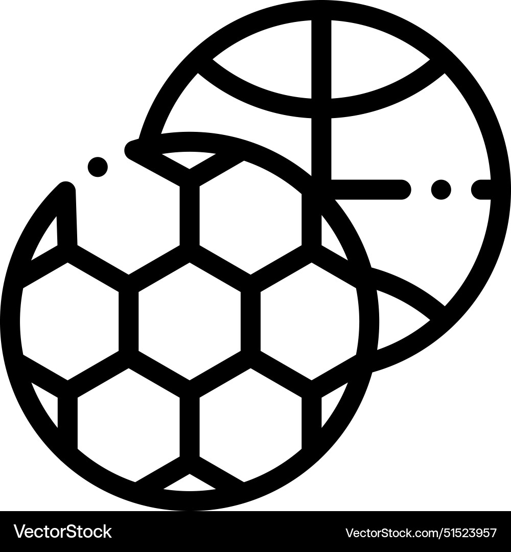 Balls icon thin linear style design isolated Vector Image