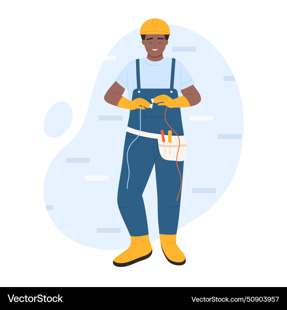 Electrician engineering technician Royalty Free Vector Image