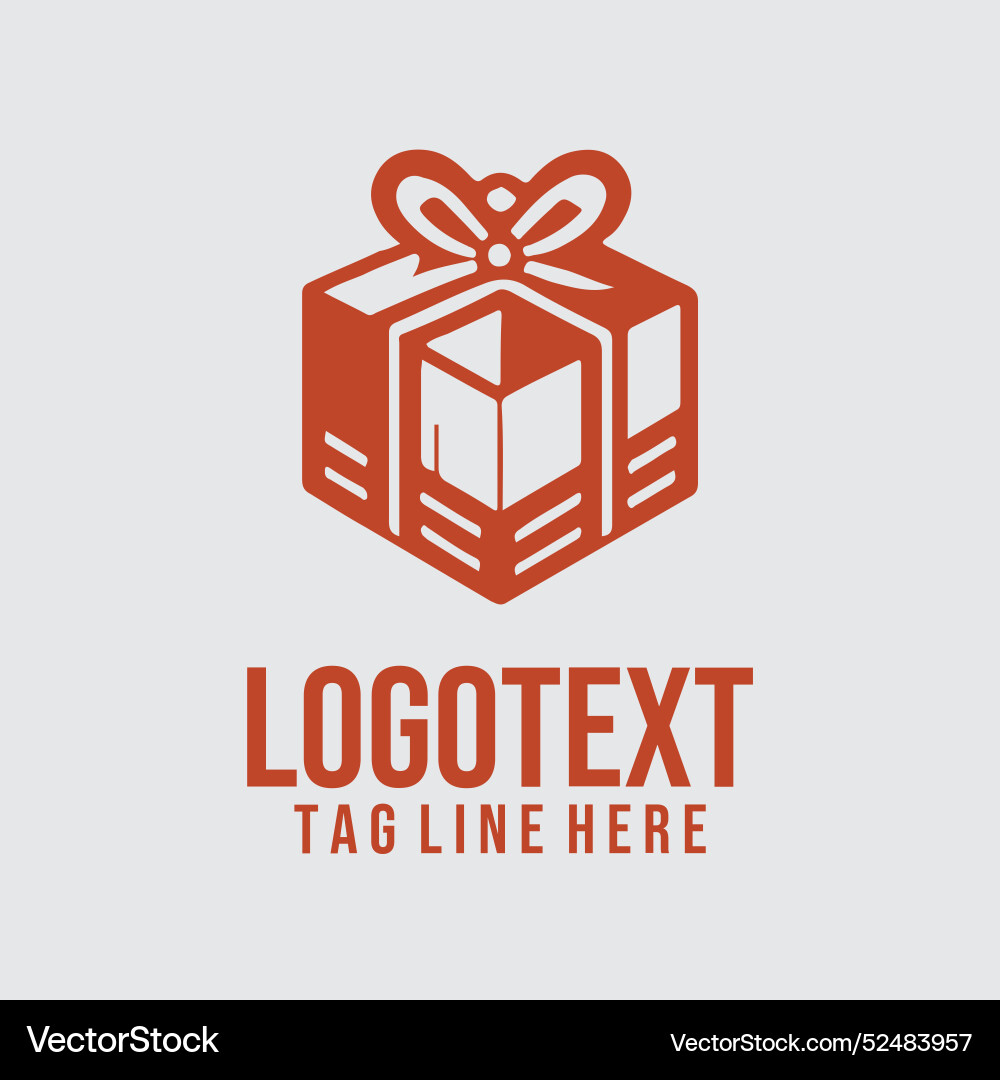 Gift box logo Royalty Free Vector Image - VectorStock