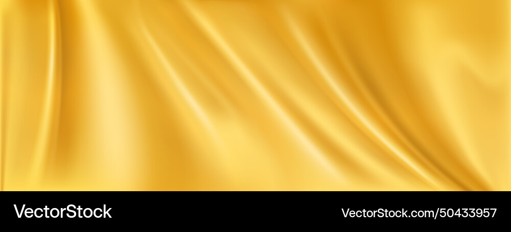 Gold silk texture shiny yellow liquid satin cloth Vector Image