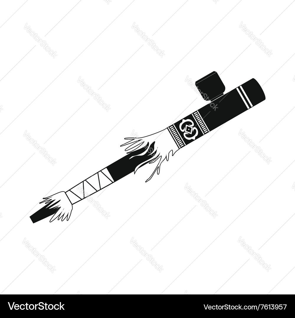 Indian peace pipe icon Royalty Free Vector Image