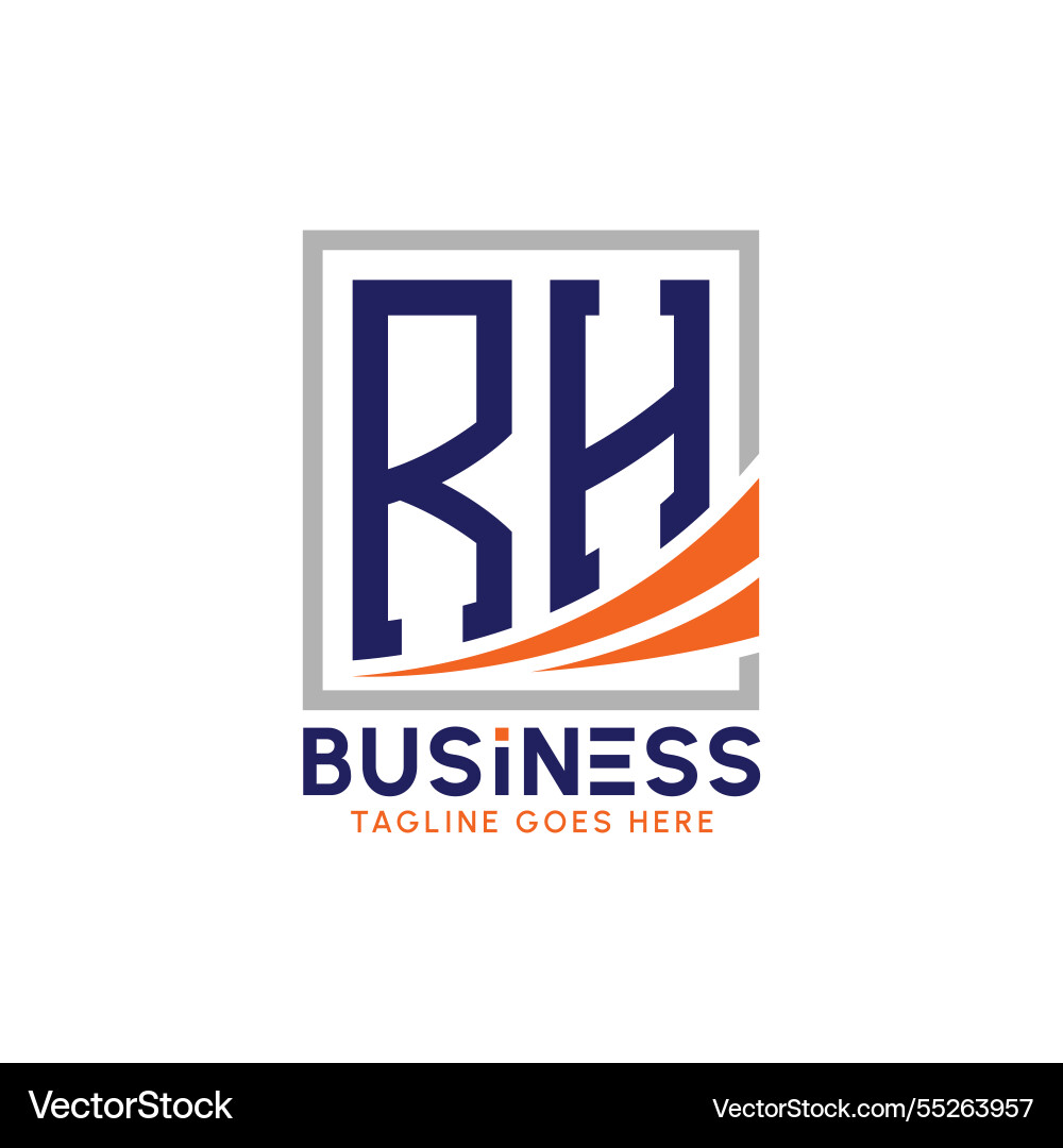 Letter rh business logo modern Royalty Free Vector Image