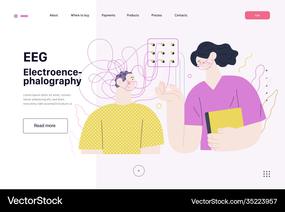 Medical tests - eeg Royalty Free Vector Image - VectorStock