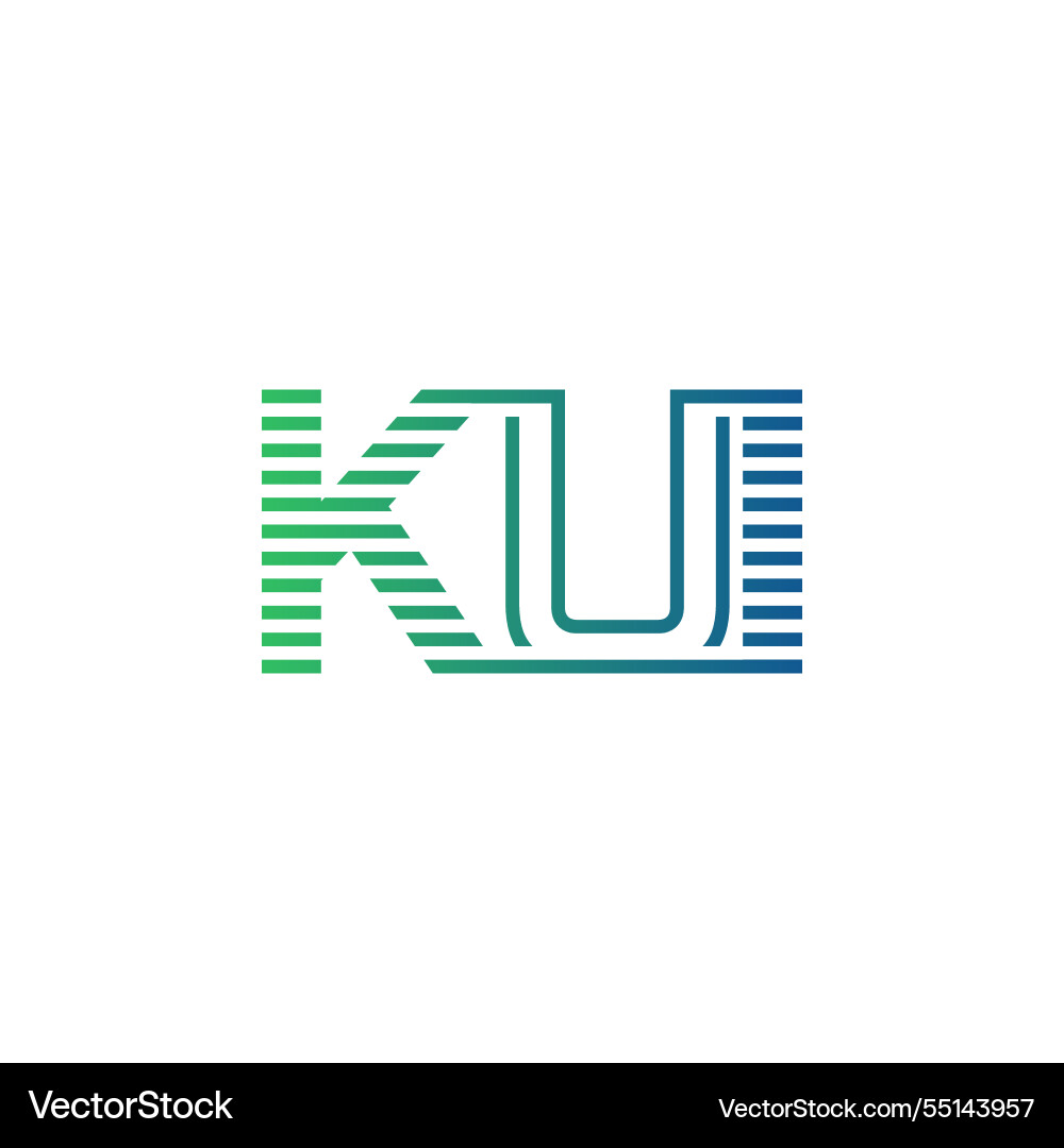 Modern kui logo design letter minimalist Vector Image