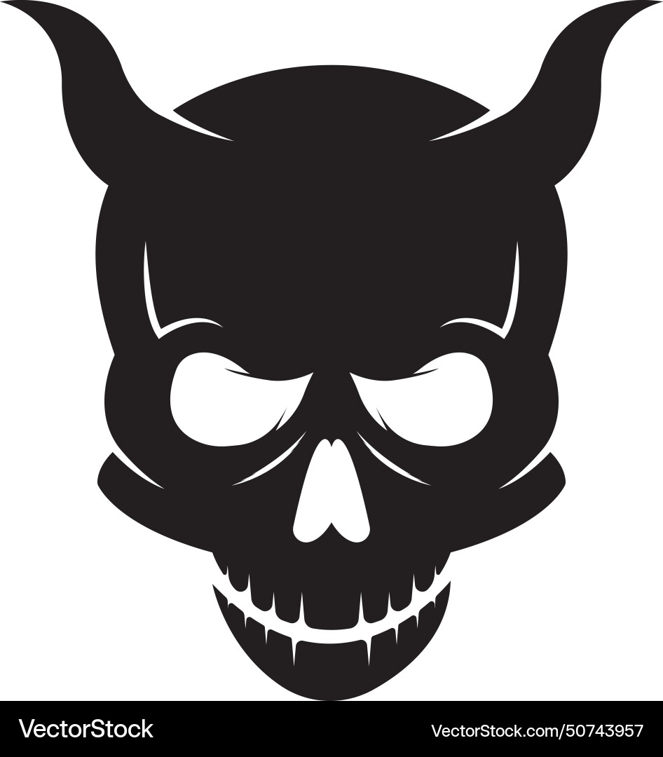 Skull devil logo Royalty Free Vector Image - VectorStock