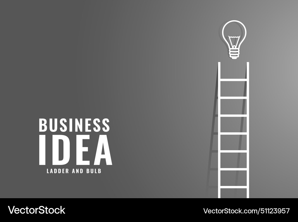White success ladder background for innovative Vector Image