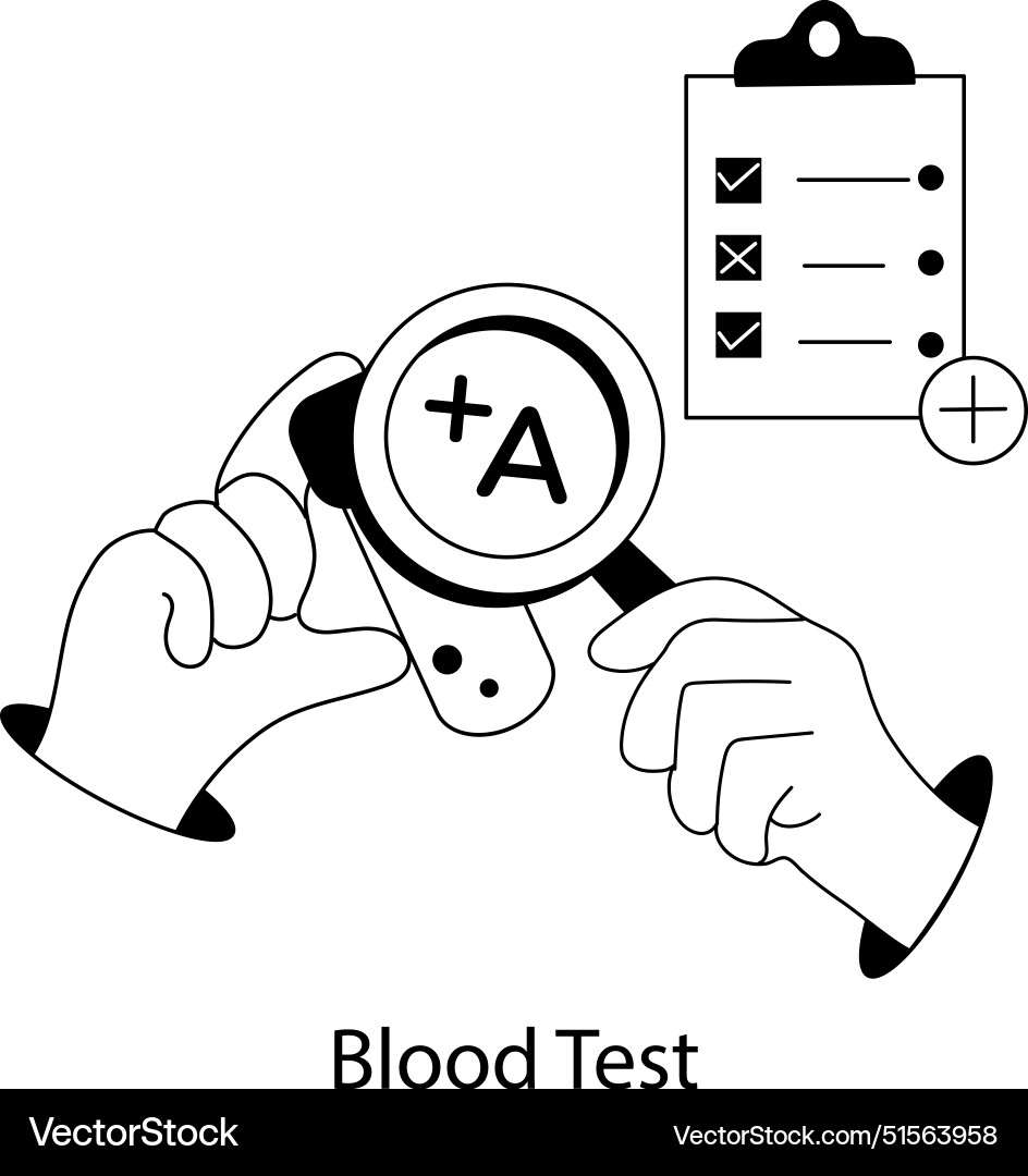 Blood test Royalty Free Vector Image - VectorStock