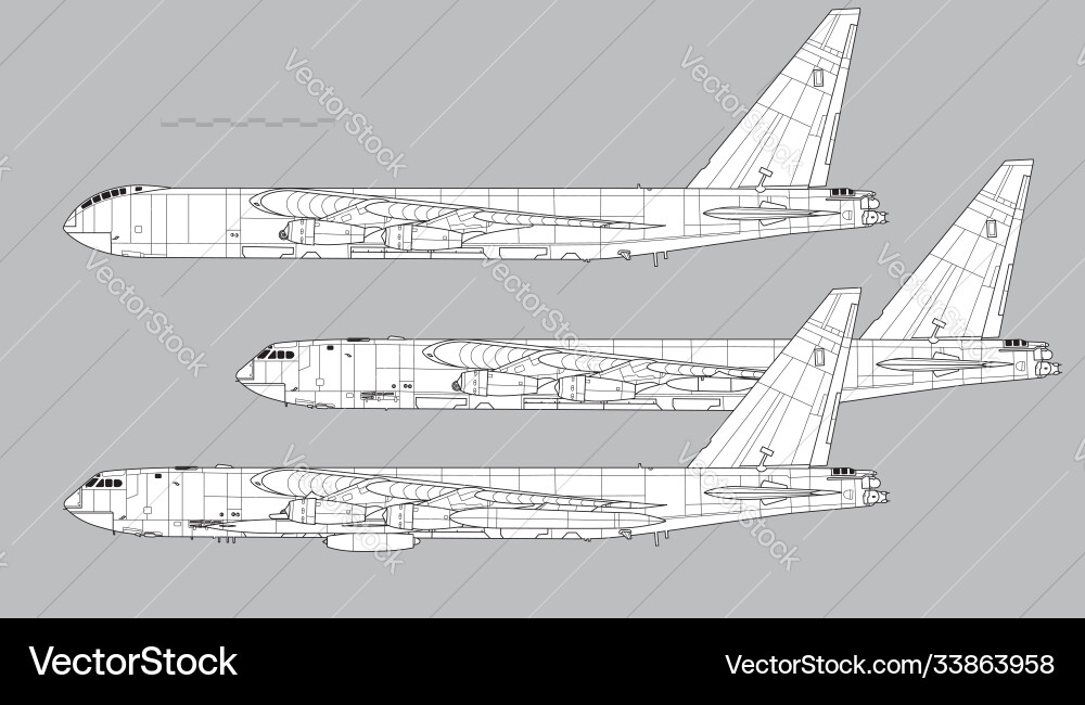 Boeing b-52 stratofortress Lizenzfreies Vektorbild