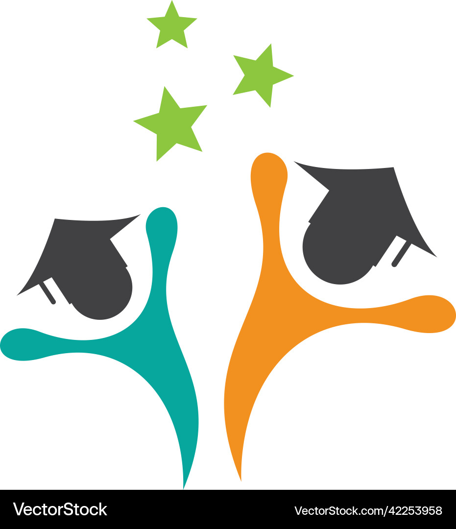 Education Logo - Graduation Theme Royalty Free Vector Image