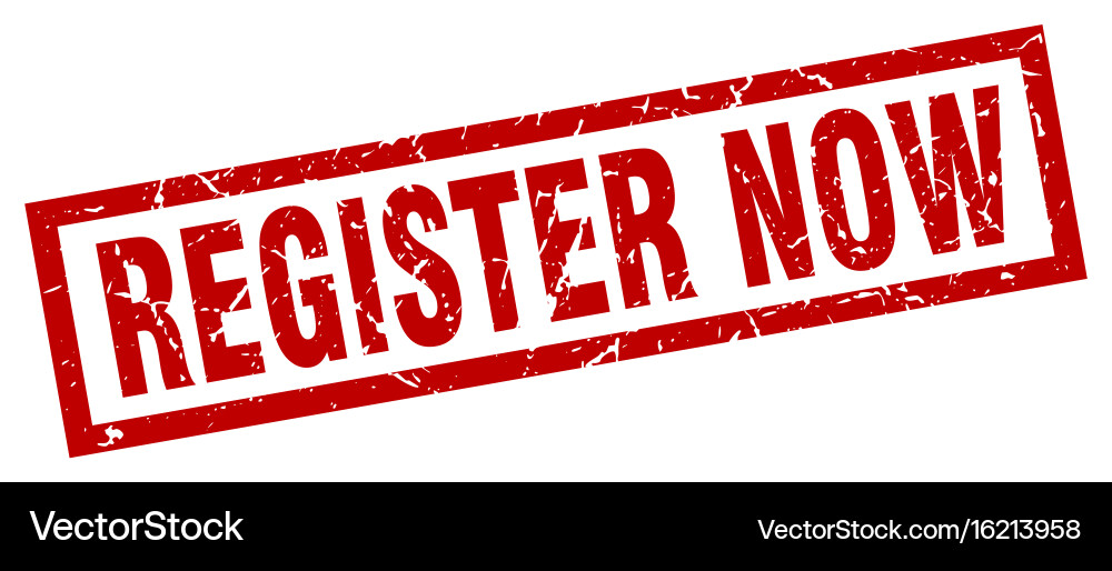 Grunge Red Register Now Stamp Royalty Free Vector Image