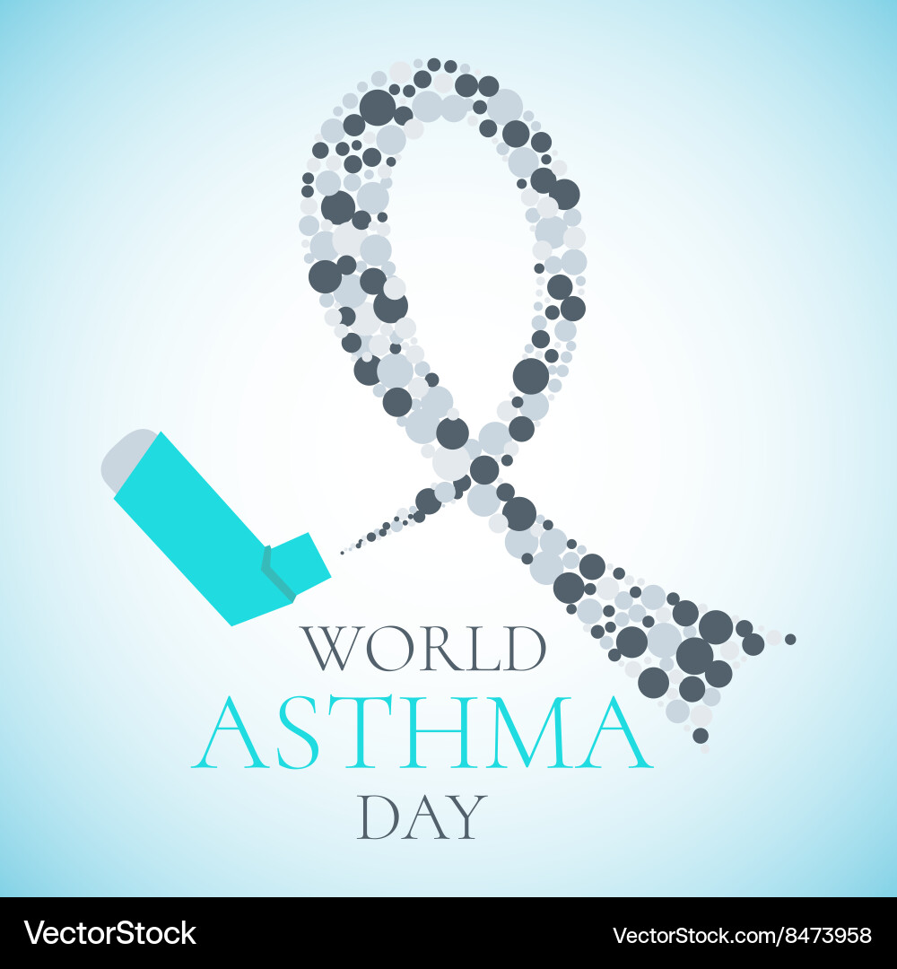 World asthma day poster Royalty Free Vector Image