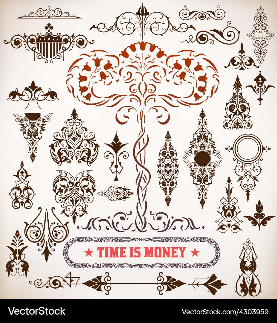 000 set Royalty Free Vector Image - VectorStock