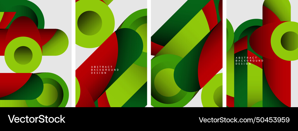 Abstract round shapes and circles poster designs Vector Image