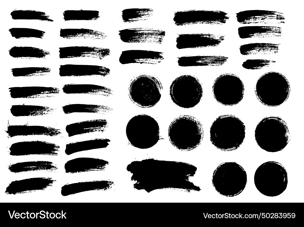 Brush strock grunge paint stripe text boxes Vector Image