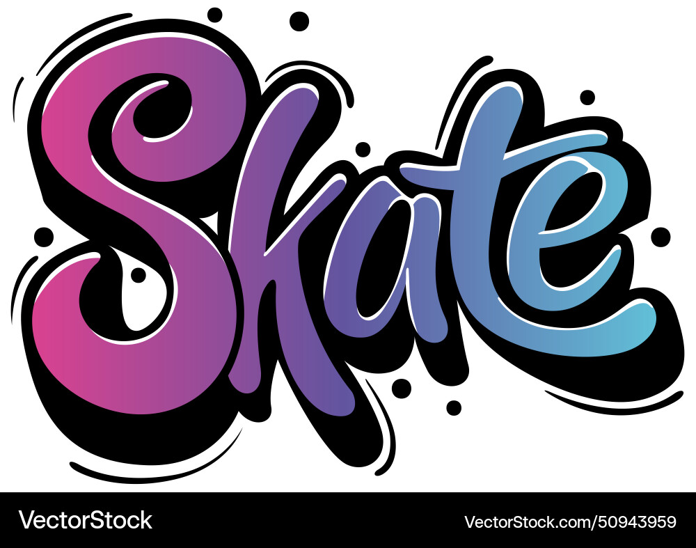 Colorful graffiti inscription Royalty Free Vector Image