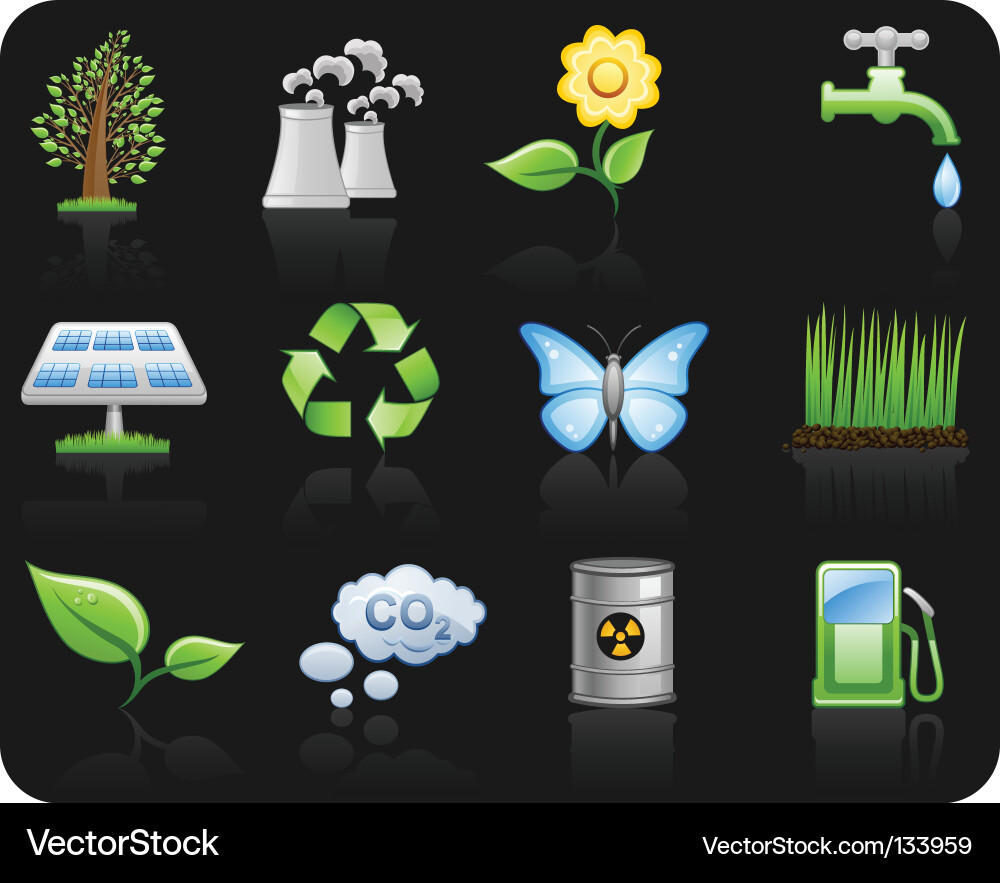 Environmental Icon Set Royalty Free Vector Image