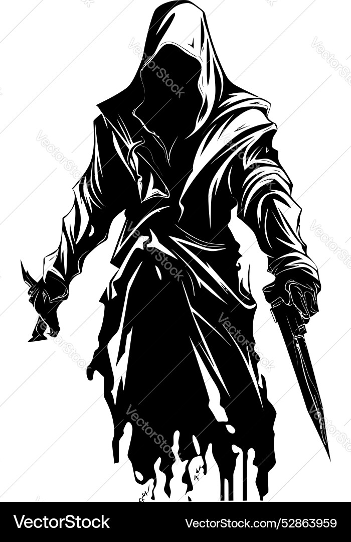 Grim guardian combat reaper emblem soul slayer Vector Image