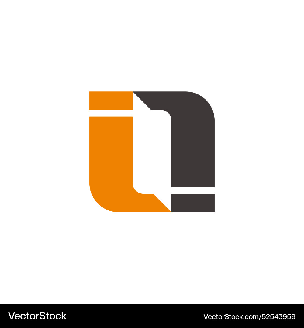 Letter io talk bubble abstract simple geometric Vector Image