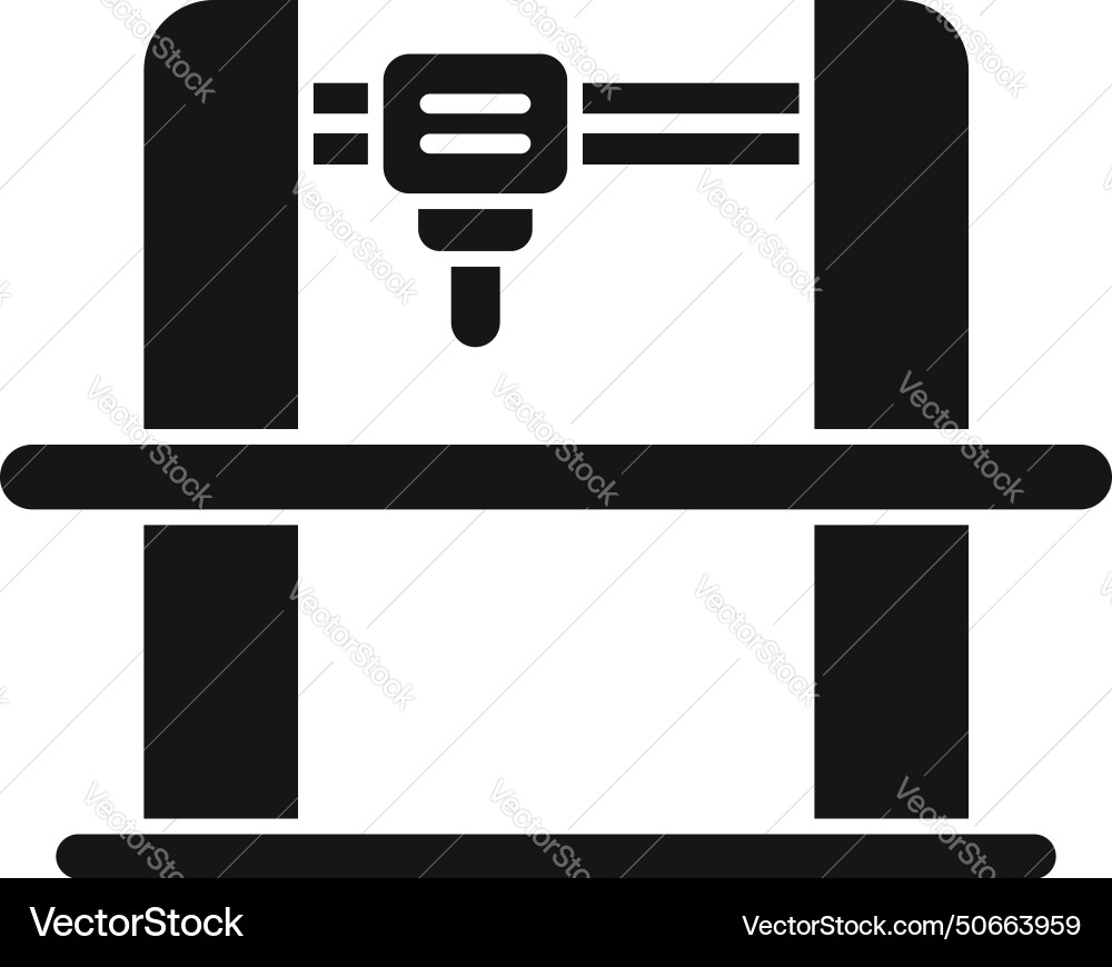 Numerical pressing label icon simple beam Vector Image
