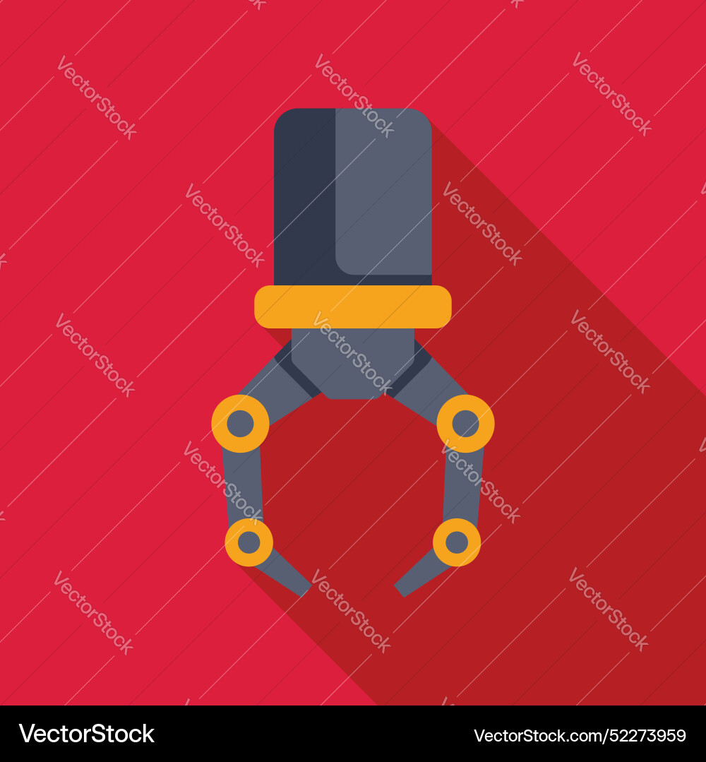 Open mechanical robot arm gripper holding Vector Image